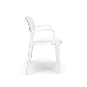 HON Basyx Prodigy Commercial-Grade 2-Pack Stackable Arms, Indoor & Outdoor Chair, White