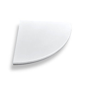 Threshold.Shop 18 Inch Super White Engineered Marble Corner Shower Seat Bathroom Caddy, Wall Mounted Shower Shelf, Classic Flatback Design