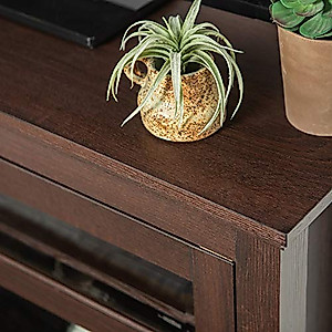 Walker Edison Modern Farmhouse Wood Corner Universal TV Stand for TV's up to 50" Flat Screen Living Room Storage Entertainment Center, 44 Inch, Espresso Brown