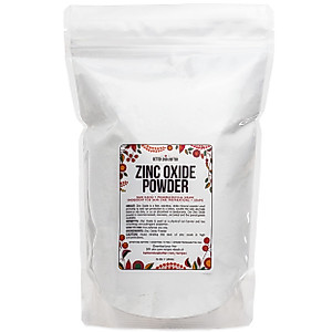 Zinc Oxide Powder | Uncoated, Non Nano Zinc Oxide | Pure, Pharmaceutical Grade | Use in Homemade Sunscreen Lotion | Diaper Rash Cream, Deodorant DIY, Zinc Oxide Ointment | 1 LB by Better Shea Butter