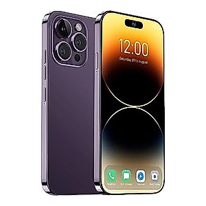 WV LeisureMaster A14pro Max Unlocked Phone, 6+256GB Android 13.0 Smartphone, 6.82-inch HD Screen, Dual SIM, Dual Standby, 6000 mAh Battery, 64MP Camera, 2796 * 1290 Resolution 5g Phone（Purple）