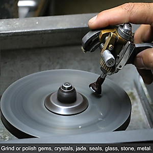 uxcell Diamond Sanding Grinding Disc, 6-Inch (150mm) Grit 45 5/8" Arbor Hole, Flat Lap Disk Polishing Discs Abrasive Wheel for Gemstone Tile Porcelain Glass Stone Metal