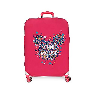 Disney Kids' Minnie Medium Suitcase Cover, Fuchsia, XXX