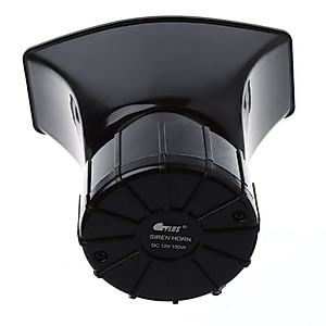 GTP 100W 7 Tone Partol Car Truck Siren Emergency Sounds Electric Horn with Mic PA Microphone Speaker System Amplifier Megaphone Fire Ambulance Hooter Traffic Sound