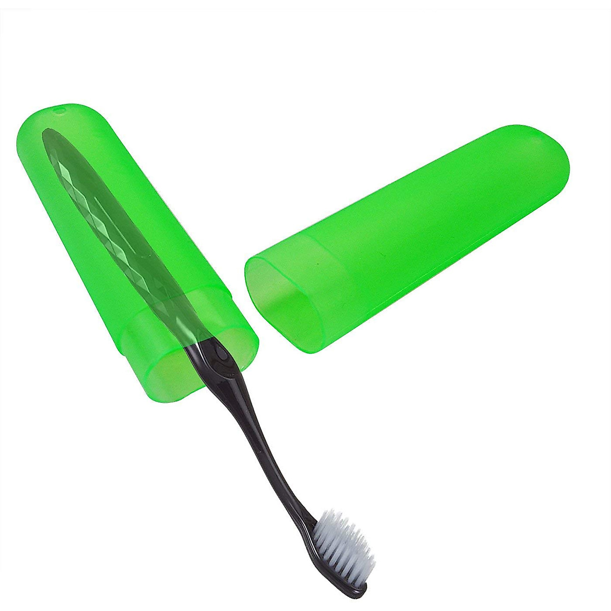 Bskifnn 24PCS Plastic Toothbrush Case Six Colors Portable Dust-proof Toothbrush Cases Toothbrushes Holder for Daily and Travel Use (24)