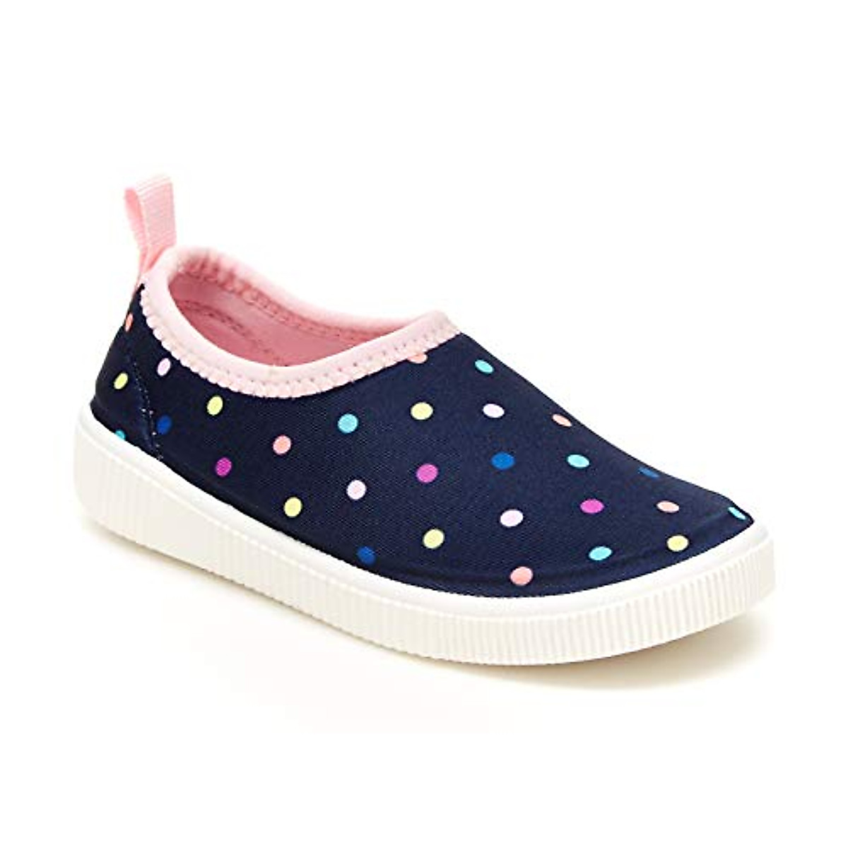 Simple Joys by Carter's Girls Kimmie Kaia Aqua Set Sandal, Navy/Pink Dots, 7 Toddler