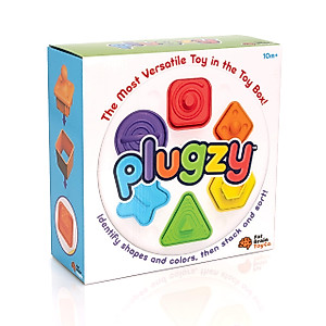 Fat Brain Toys Plugzy - Fine Motor Shape-Learning Sensory Toy, Babies & Toddlers