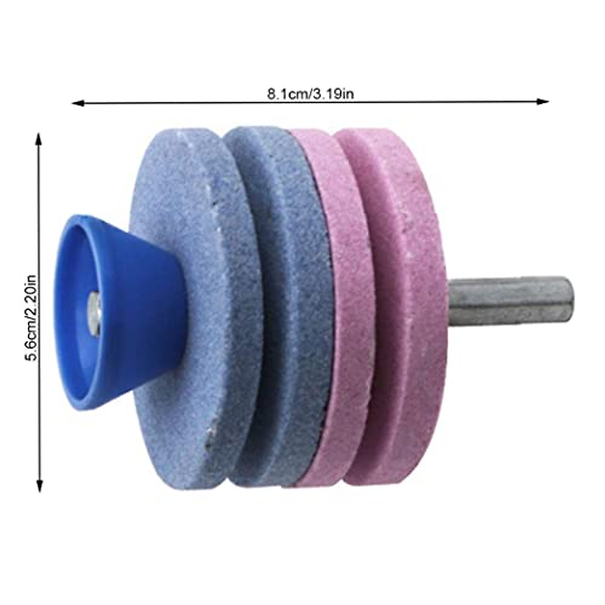 4 Layers Lawn Mower Blade Sharpener for Drill, Lawn Mower Sharpener Rotary Grinding Garden Faster Tool Hand Drill Attachment, Lawn Mower Sharpener Grinder Wheel Stone for Most Power Drill Hand Drill