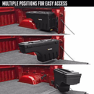 UnderCover SwingCase Truck Bed Storage Box | SC401D | Fits 2005 - 2022 Toyota Tacoma Drivers Side - Will not fit 2019-2021 without storage box , Black