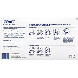 Zevo Flying Insect Trap, Fly Trap, Fruit Fly Trap (2 Plug-in Bases + 6 Refill Cartridges) Gnats, and House Flies Mosquitoes