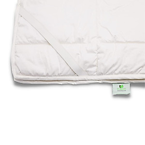 OrganicTextiles Australian Wool Crib Mattress Pad (Cradle Size, 18x36)(Flat),GOTS Certified,Safe Healthy Sleeping Environment,Machine Washable,Soft and Breathable,for Toddler’s,Babies,Boys,Girls