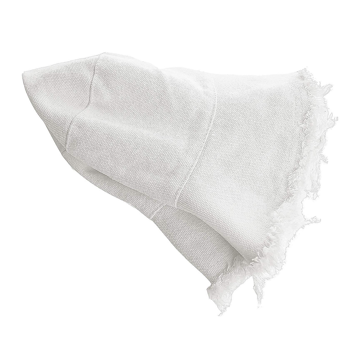 Womens Bucket-Hat Distressed Sun-Protection Washed-Cotton - Summer Wide Brim Beach Cap(7 1/8 Size) (White 01)