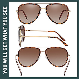 Fozono Polarized Aviator Sunglasses for Women