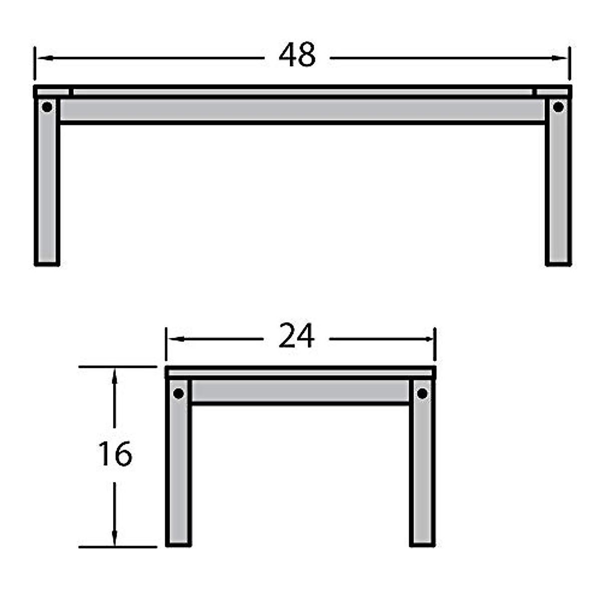 Highwood AD-DSCT1-ACE Adirondack Coffee Table, Weathered Acorn