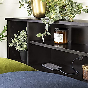 South Shore Vito Bookcase Headboard, Queen, Chocolate