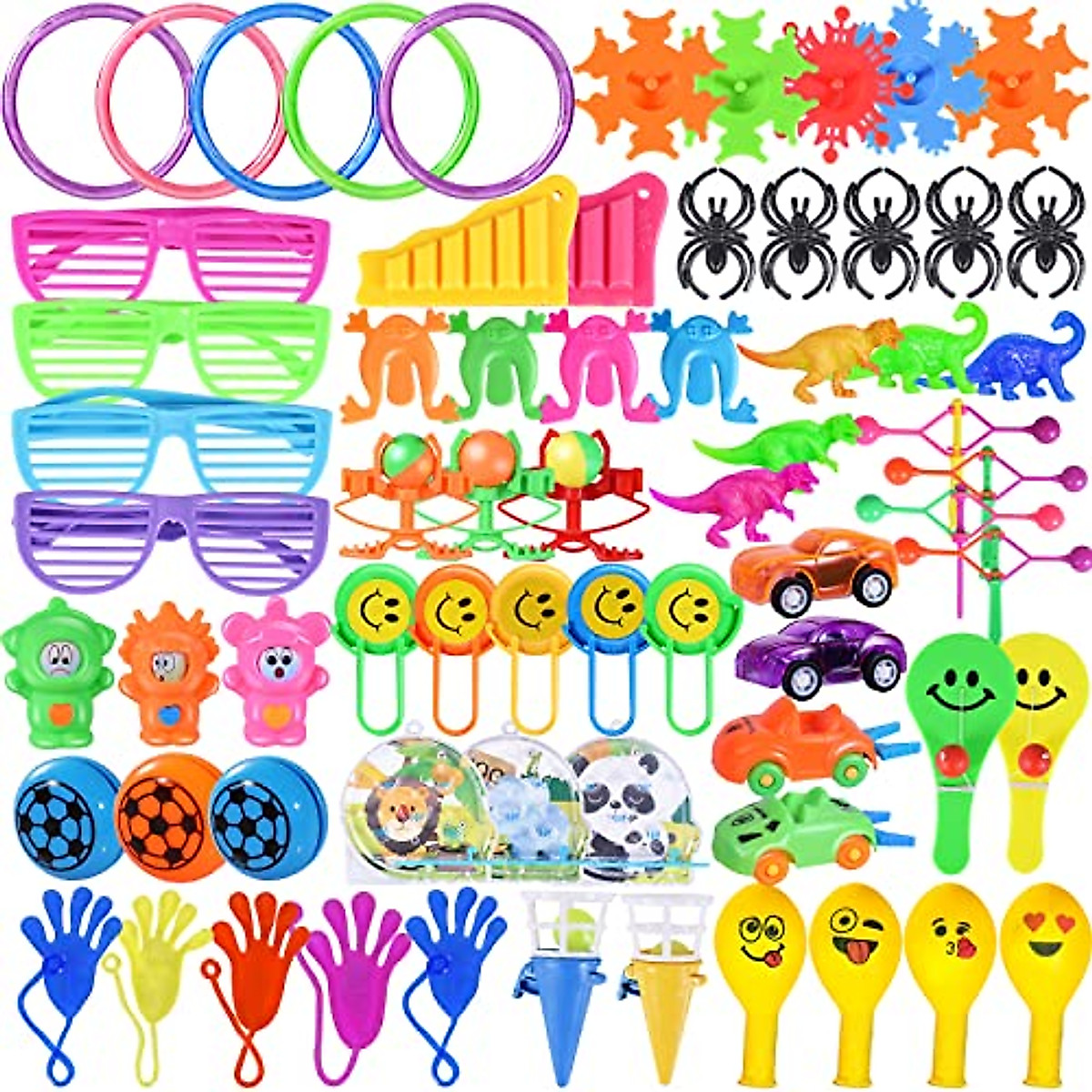 Max Fun Party Toys Assortment for Kids Party Treasure Chest Prizes Box Birthday Party School Classroom Rewards Carnival Prizes Pinata Fillers Christmas Stocking Stuffers (70pcs party toys)