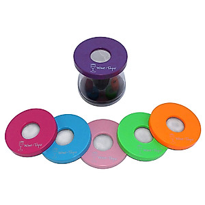 Wine-Tapa(R) Cabana Set of 6 Wine Glass Covers in Six Bright, Beautiful Colors - To Protect Your Wine Glass from Bugs & Insects