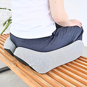 Cushion Lab Hip & Leg Pressure Relief Bundle - Transform Any Home/Office Chair or Recliner into The Most Comfortable Seat in The House - Grey Set