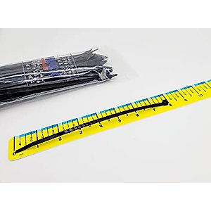 MRMX 8 x 0.19 inch 50lbs Tensile Strength, Black Color UV Resistance Multi-purpose Cable Ties, Zip Ties, 100pcs in Zip Lock Bag (CT8)