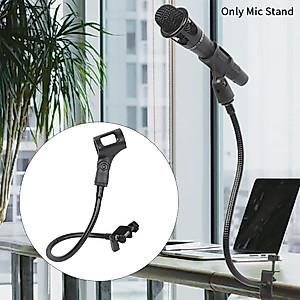 Saycker 360 Degree Flexible Gooseneck Microphone Stand Adjustable Desk Mic Boom Arm Stand with Clip(Black)