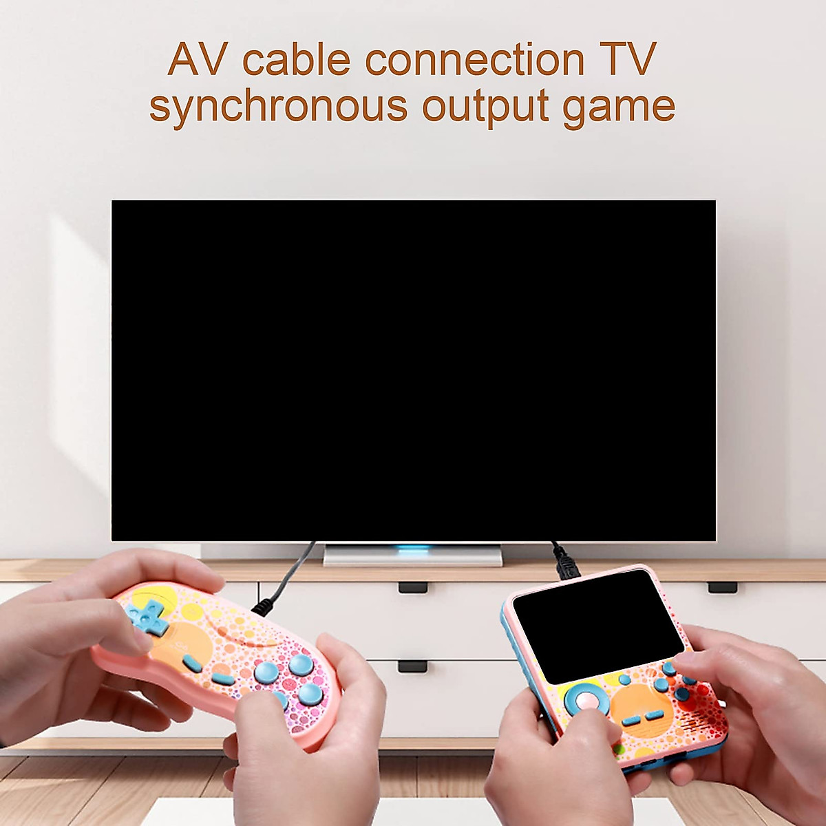 schicj133mm Game Machine Unisex 3.5 Inch Screen Video Game Console High Sensitivity Plug Play Pink