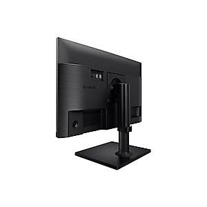 SAMSUNG FT45 Series 24-Inch FHD 1080p Computer Monitor, 75Hz, IPS Panel, HDMI, DisplayPort, USB Hub, Height Adjustable Stand, 3 Yr WRNTY (LF24T454FQNXGO),Black
