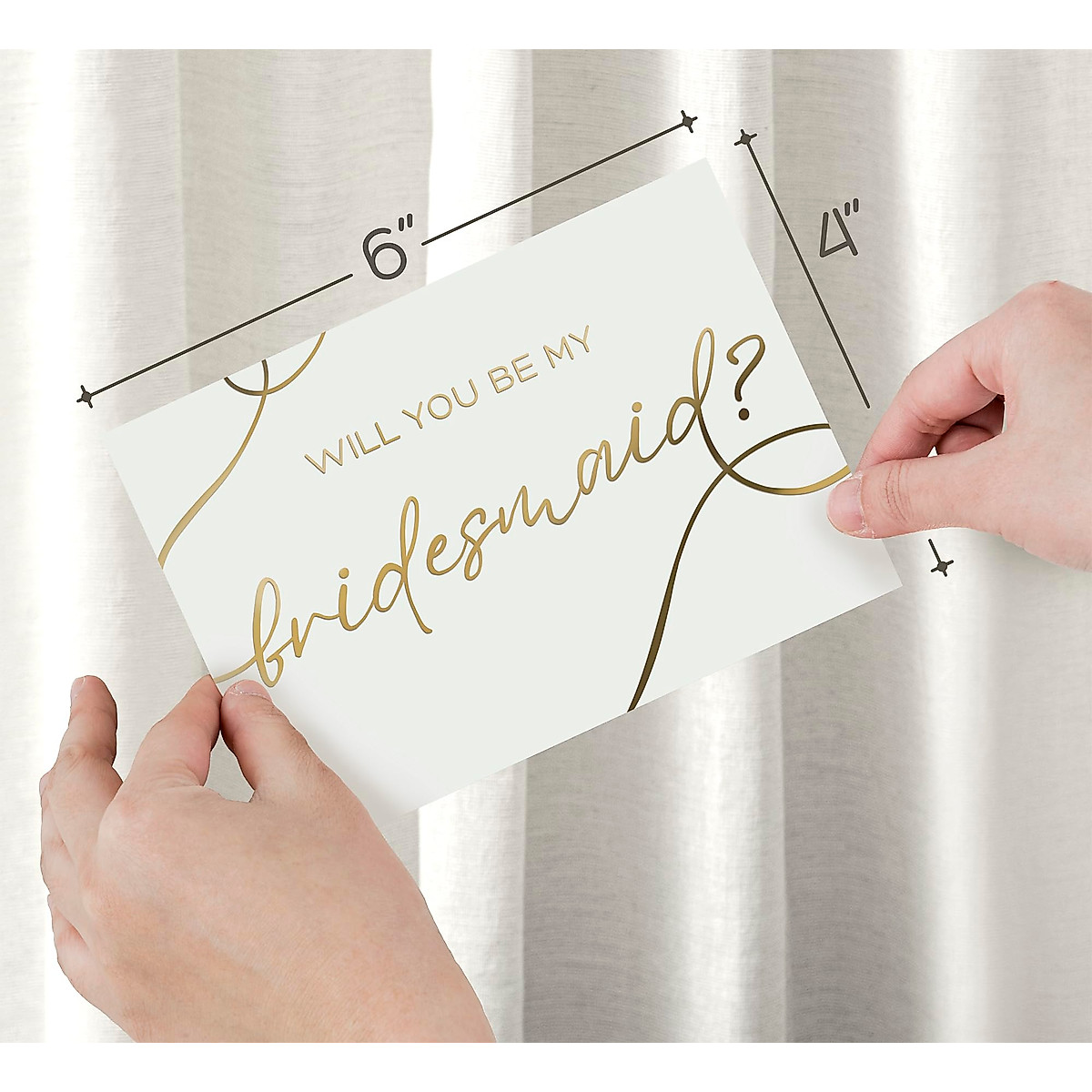 Bridesmaid Proposal Cards - 12 Cards With Envelopes - Includes Will You Be My Bridesmaid, Maid of Honor, Matron of Honor, Flower Girl Cards