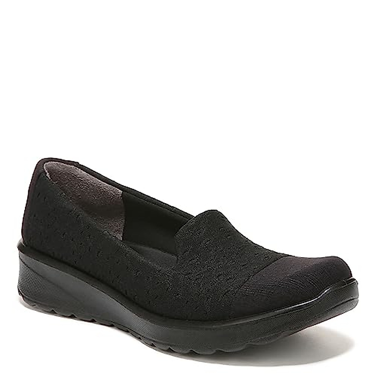 BZees Womens Galaxy Slip-On Black Eyelet 6 M