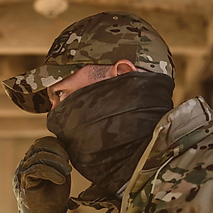 VIKTOS Men's Tiltup Tactical Hat - Adjustable Casual Pre-Curved Mid-Profile Baseball Cap with 3D Embroidered Logo, Multicam, Small-Medium