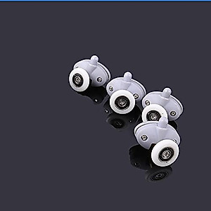 OUSIKA Oval 23mm 25mm ABS Nylon Single Pop Up Pulley Runner Wheel Shower Cabin Sliding Glass Door Rollers Hardware 4pcs-8pcs Set Pulley (Color : 4pcs Top, Size : 25mm)