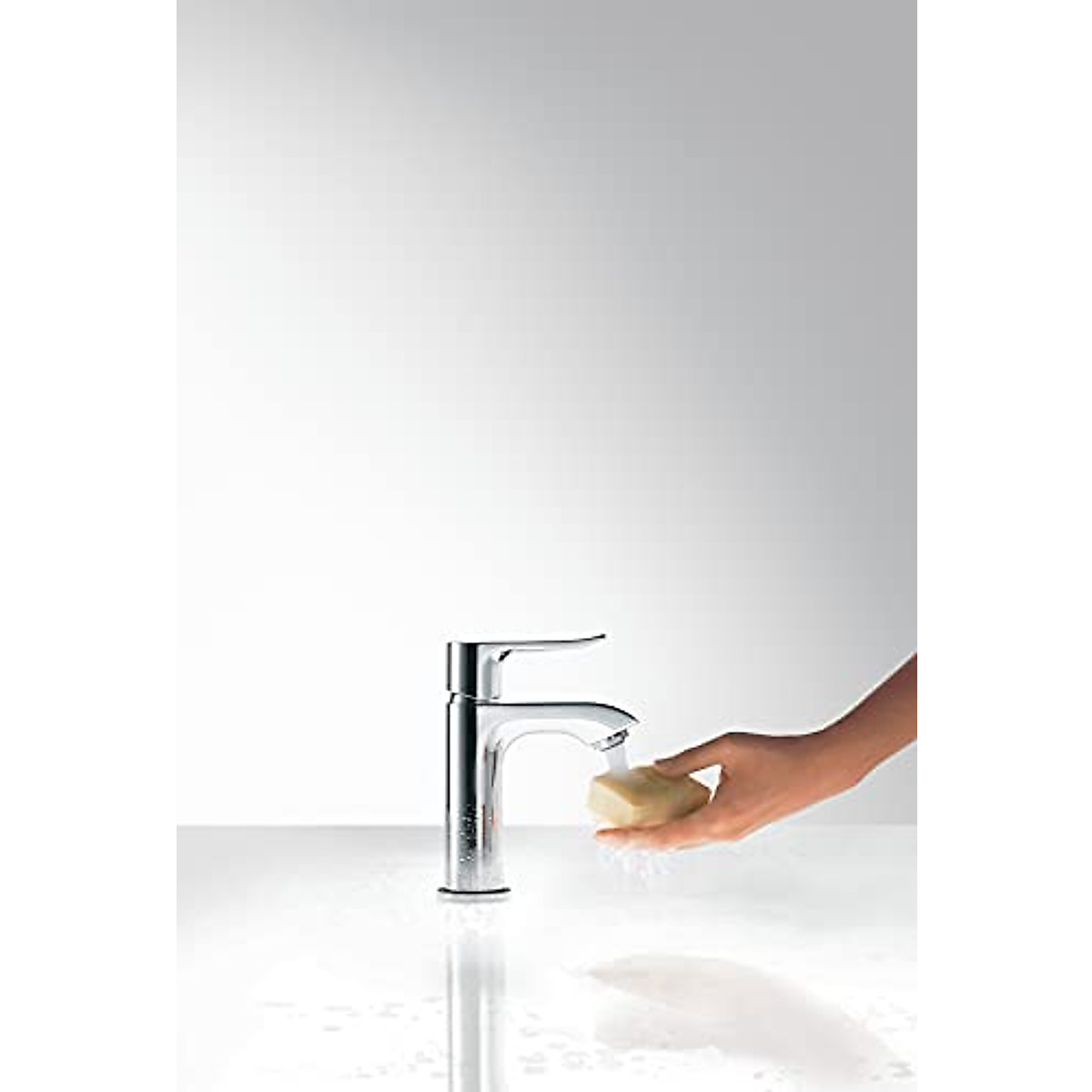 hansgrohe Metris Modern Upgrade Easy Install 1-Handle 1 6-inch Tall Bathroom Sink Faucet in Chrome, 31088001