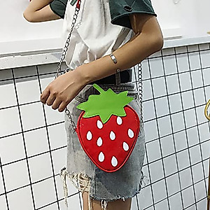 SOIMISS Crossbody Bag Womens Zipper Wallet Fruit Purse Novelty Strawberry Crossbody Shoulder Bag Handbags Funny Wallet for Women Girl Girl Backpack Purse Crossbody Phone Purse