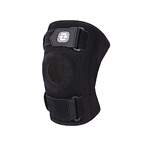 Hiski Knee Braces for Knee Pain for Teenagers Womens, Compression Knee Sleeve with 4 Spring Stabilizers for Knee Support, Adjustable Knee Compression Sleeve for Meniscus Tear,Pain Relief or Sports