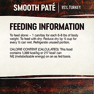 Wellness Core 95% Natural Grain Free Wet Canned Cat Food, Turkey, 5.5-Ounce Can (Pack Of 12)