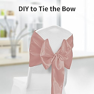 YUHX Pack of 10 Satin Table Runner 12 x 108 Inches Long, Rose Gold Table Runners for Wedding, Birthday Parties, Banquets Decorations（Rose Gold, 10 Pack）