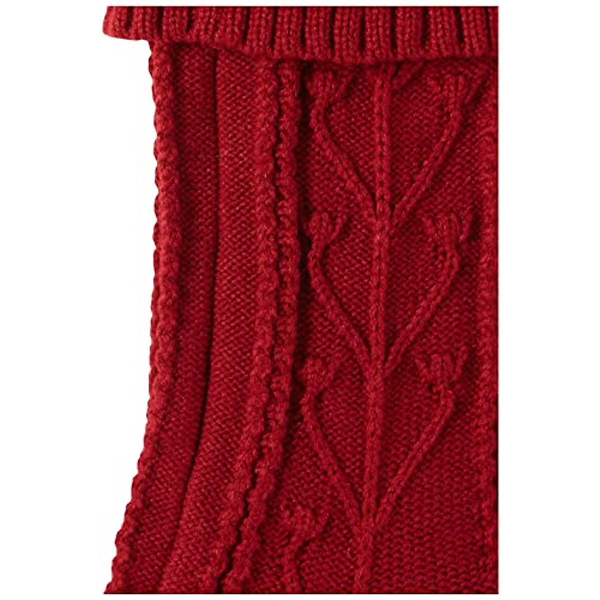 Bellivera Christmas Stockings 3 Pack Large Size Cable Knitted Xmas Stockings 18 inch Personalized Heart Red & White & Green Hanging Stockings Set for Christmas Decorations