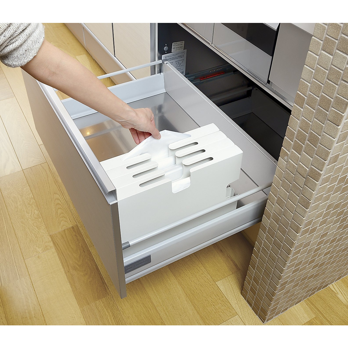 Richell Totono drawer for trash bag storage case 11851