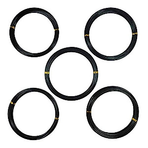 Pumbaa Anodized Aluminum Bonsai Training Wire 5-Size Starter Set-1.0Mm,1.5Mm,2.0Mm,2.5Mm,3.0Mm(147 Feet Total)-Choose Your Color(5 Size - Black