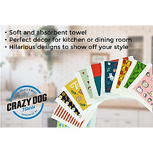 Crazy Dog T-Shirts Zombies Eat Brains Dont Worry Youre Safe Funny Undead Tea Towel Funny Kitchen Towels Halloween Novelty Kitchen Towels Zombies