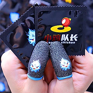 SamFansar Gaming Finger Cots Luminous Breathable Washable Mobile Game Thumb Gloves Compatible with Mobile Game A