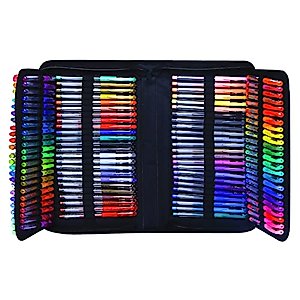 mewmewcat gel pens,60 Glitter Color Artist Gel Pen Set with 30 Matching Color Refills Fine Tips Coloring Book for Drawing Sketching School Stationery Suppliers Office Accessories DIY Tools Kit