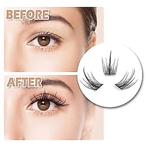 FinyDreamy DIY Eyelash Extension Lashes Clusters Spikes Style D Curl 48 Individual Clusters Lashes Reusable Artificial False Eyelash For Authentic Eyelash Extension Look (16mm)