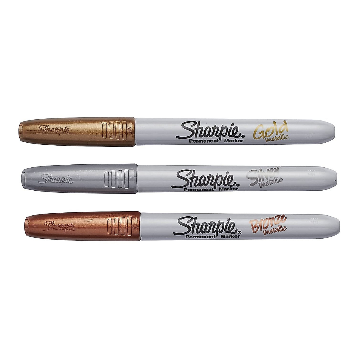Sharpie - Fine Point Metallic Permanent Markers - Silver/Gold/Bronze (1-Pack of 4)