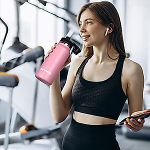 DAISY'S FINDINGS Insulated Water Bottle | Stainless Steel Water Bottles | Water Bottle For Hiking | Sports Water Bottle | 32 Oz Insulated Water Bottle | Simply Modern Water Bottle | White