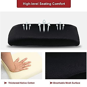 Ergonomic Office Desk Chair, Mid Back Thick Cushion Seat Computer Task Chair with Lumbar Support & Mesh Back, Swivel Rolling Adjustable Home Executive Gaming Chair for Home Office Reading Working