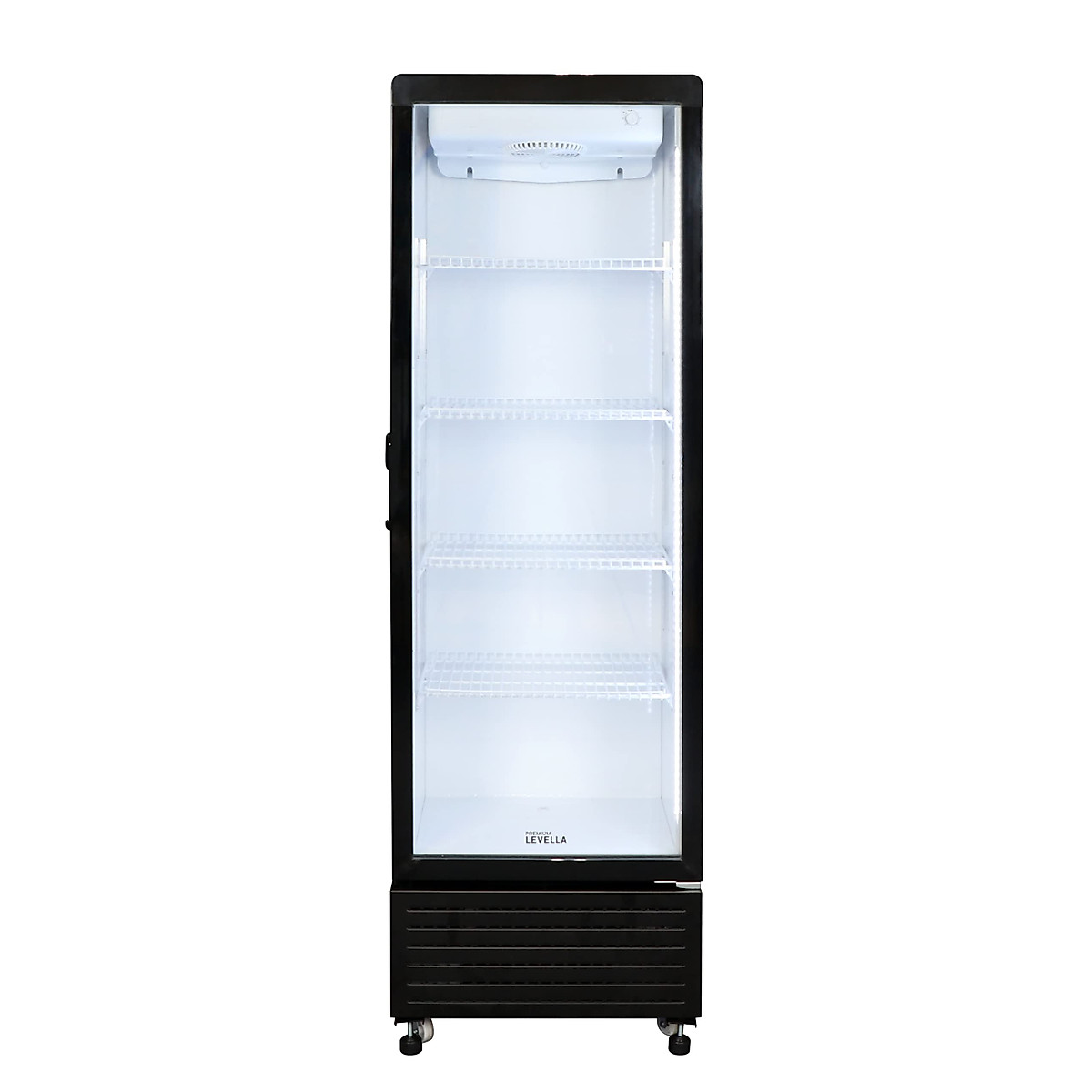PremiumLevella Glass Door Display Refrigerator 10.0 cu ft Commercial Beverage Cooler Merchandiser With Sleek LED Light Strip