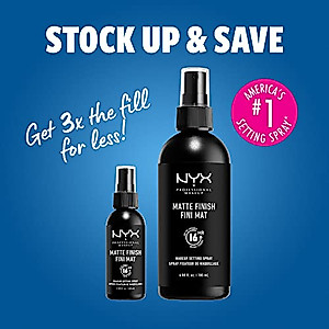 NYX PROFESSIONAL MAKEUP Makeup Setting Spray - Matte Finish, Long-Lasting Vegan Formula (Packaging May Vary)