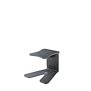 K&M Konig & Meyer 26772.000.56 Table Monitor/Speaker Stand | Solid Stable V Shape Level Base | Height Adjust | Secure Safety Pin | Non-Slip/Vibration Rubber Pads | Steel | German Made | Black