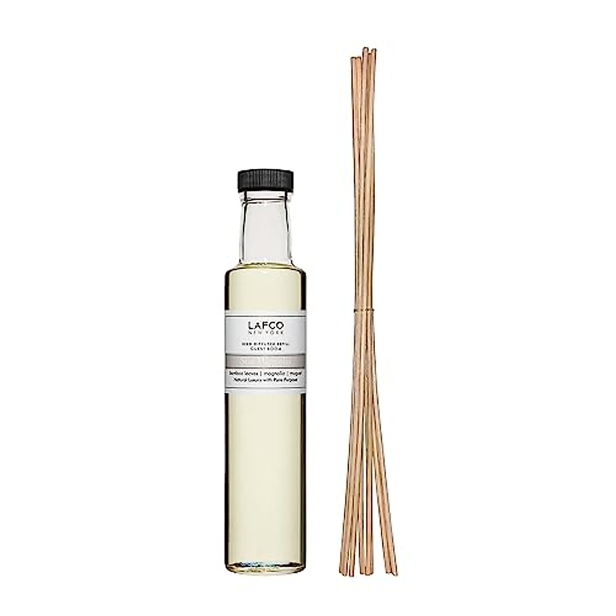 LAFCO New York Reed Diffuser Refill, Star Magnolia - 8.4 oz - Up to 4-Month Fragrance Life - Includes Natural Wood Reeds - Free of Dyes & Propellants - Made in The USA