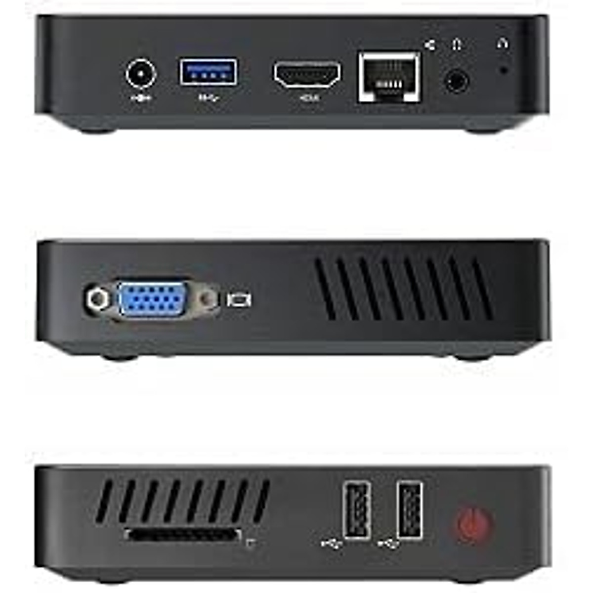 N40 Mini PC Fanless Celeron N4020,up to 2.8GHz with 4GB DDR4/64GB eMMC RAM Mini Desktop Computer, Support 4K UHD, VGA Port,2.4G/5.8G WiFi&BT4.2,3xUSB3.0 Ports,1x SD Card Slot for Business Home Office